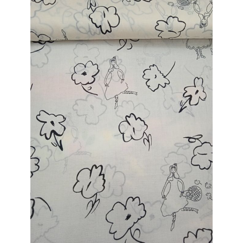 Jual KAIN KATUN PARIS PREMIUM GARMENT MOTIF BUNGA | Shopee Indonesia