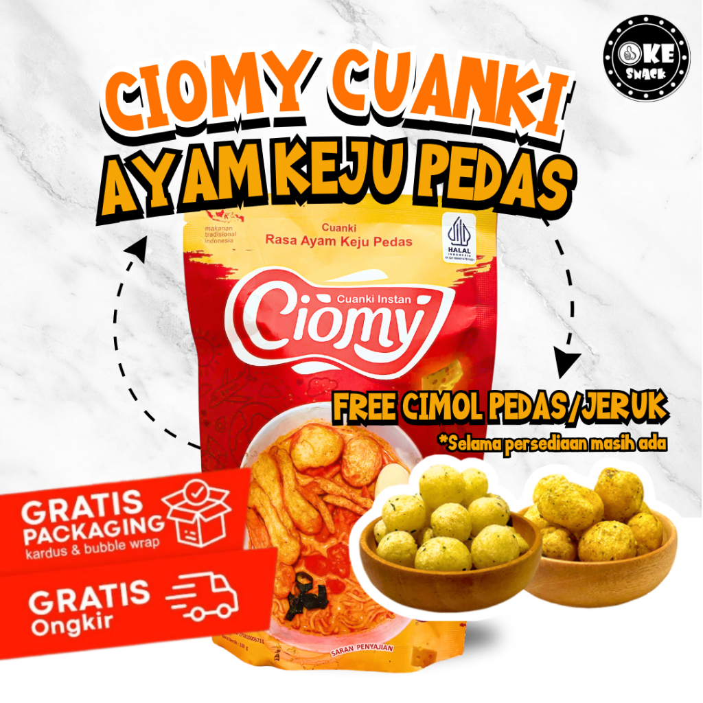 Jual Ciomy Cuanki Keju Pedas Pouch Cuangki Ciomy Spicy Cheese Halal Non ...