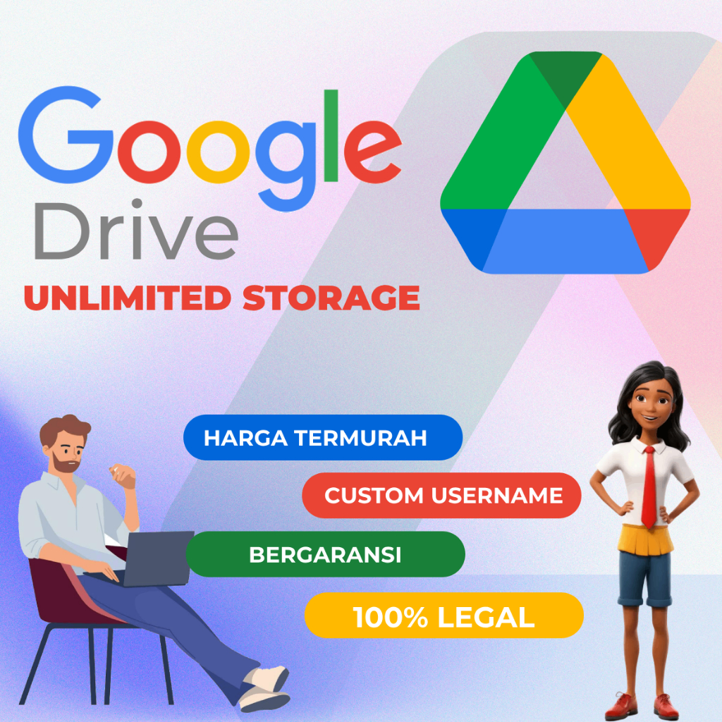 Jual Google Drive Unlimited Gdrive Unlimited Storage Seumur Hidup Lifetime Legal Pribadi Private ...