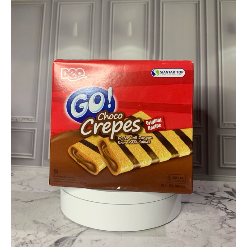 Jual Go Choco Crepes rasa cokelat 1 box isi 24 pcs | Shopee Indonesia