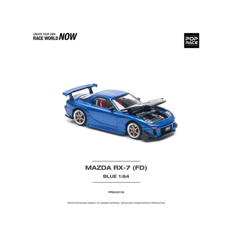 Jual Pop Race 1/64 MAZDA RX-7 (FD3S) RE-AMEMIYA WIDEBODY METALLIC BLUE 1/64 PR640119 m | Shopee ...