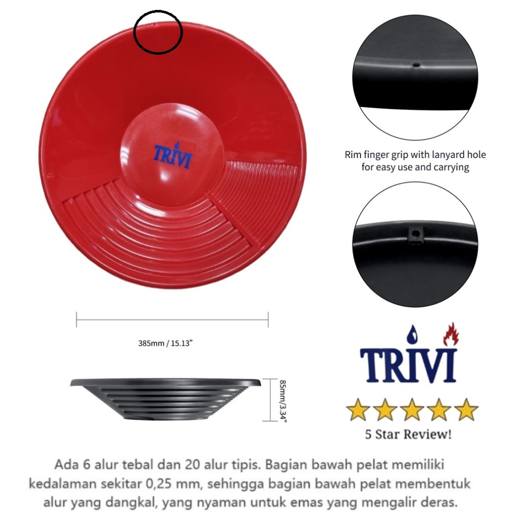 Jual alat dulang piring pencari biji emas cekungan saringan pendulangan ...