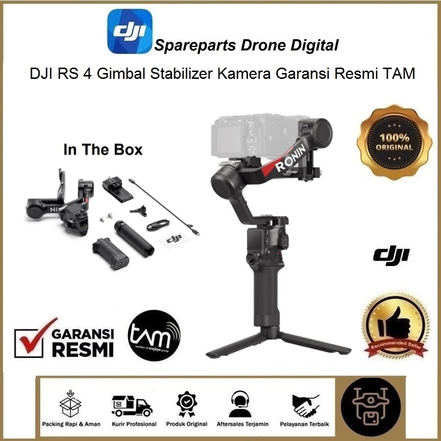 Jual DJI RS 4 Gimbal Stabilizer Kamera New Garansi Resmi TAM - DJI RS 4 ...