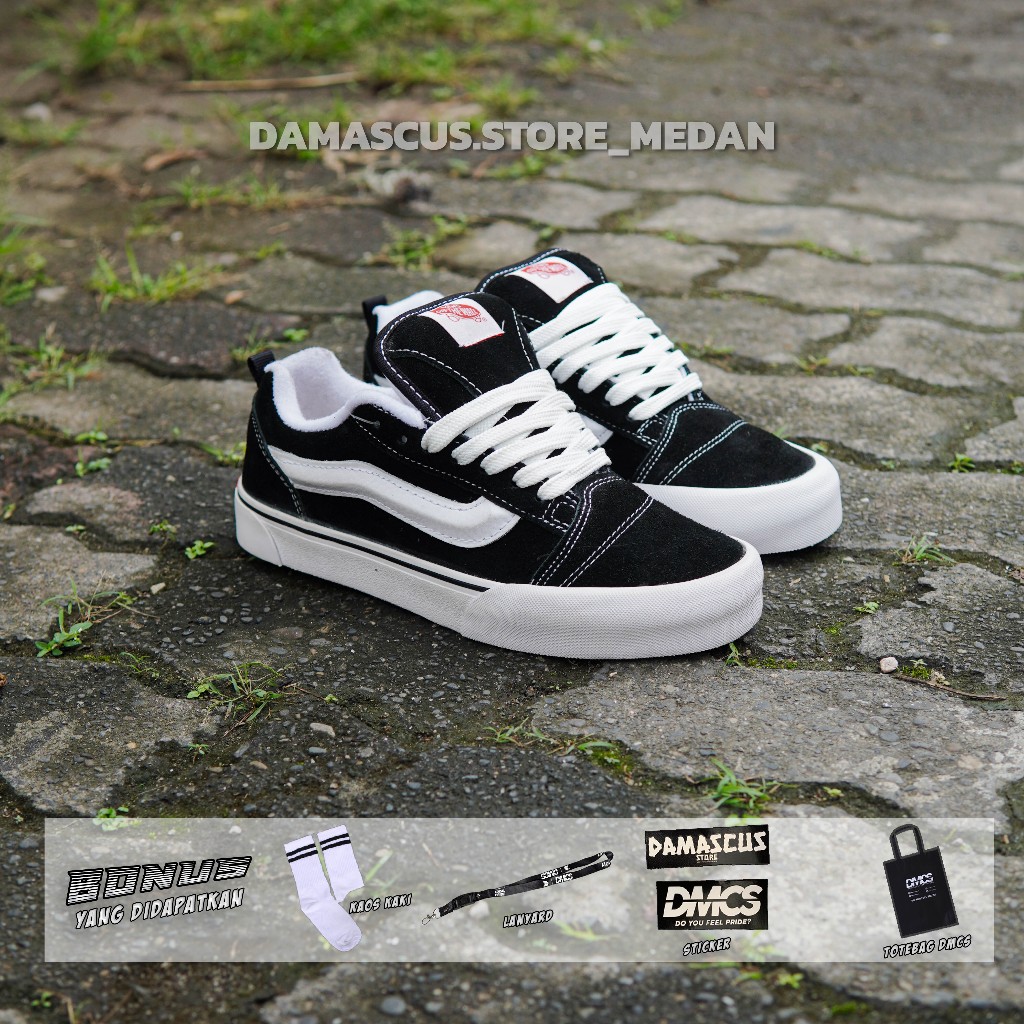 Jual SEPATU V*ANS KNU SKOOL BLACK WHITE EVB BEST QUALITY | Shopee Indonesia