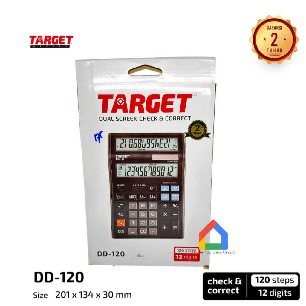 Jual Kalkulator Target DD 120 12 Digit / Target DD120 (DOUBLE DISPLAYS ...