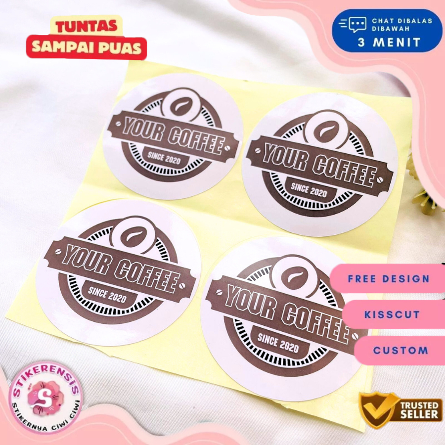 Jual Stikerensis Cetak Stiker Murah Minuman Coffe Shop Label Sticker ...