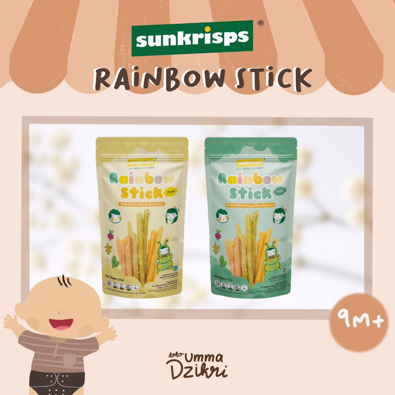 Jual SUNKRISPS - Rainbow Stick 50g | Biskuit Stik Pelangi Rasa Sayuran ...