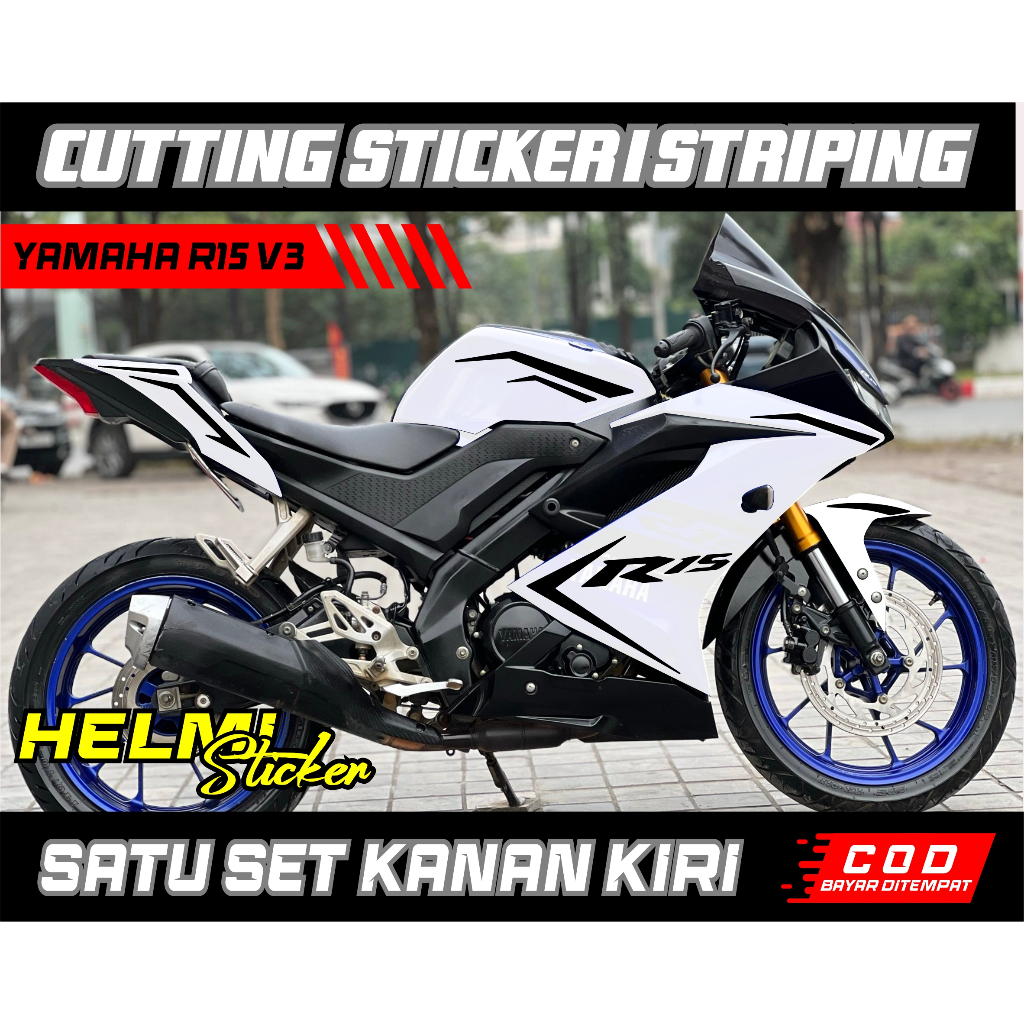 Jual STRIPING CUTTING STICKER YAMAHA R15 V3 LIS VARIASI STIKER CUTTING ...