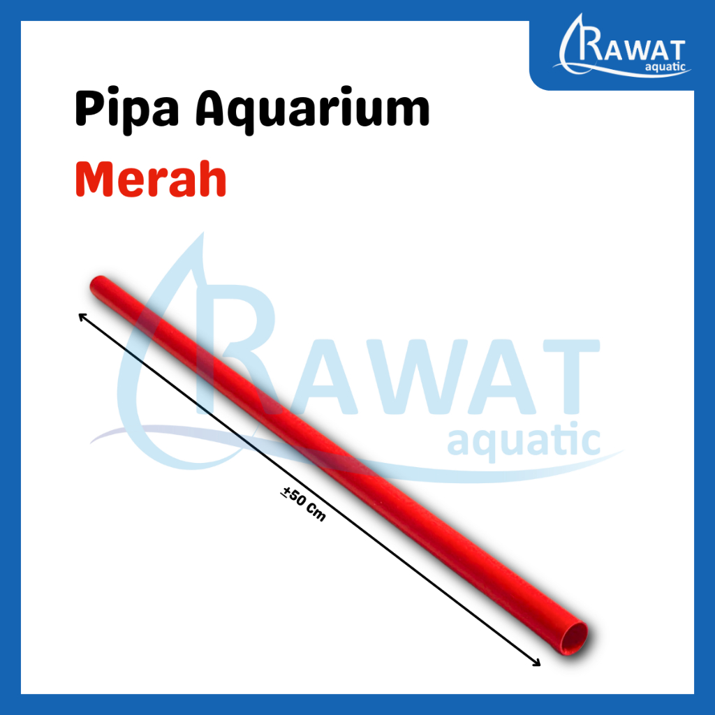 Jual Pipa Aquarium Warna Merah Panjang 50cm ukuran 5/8 inch Pipa ...