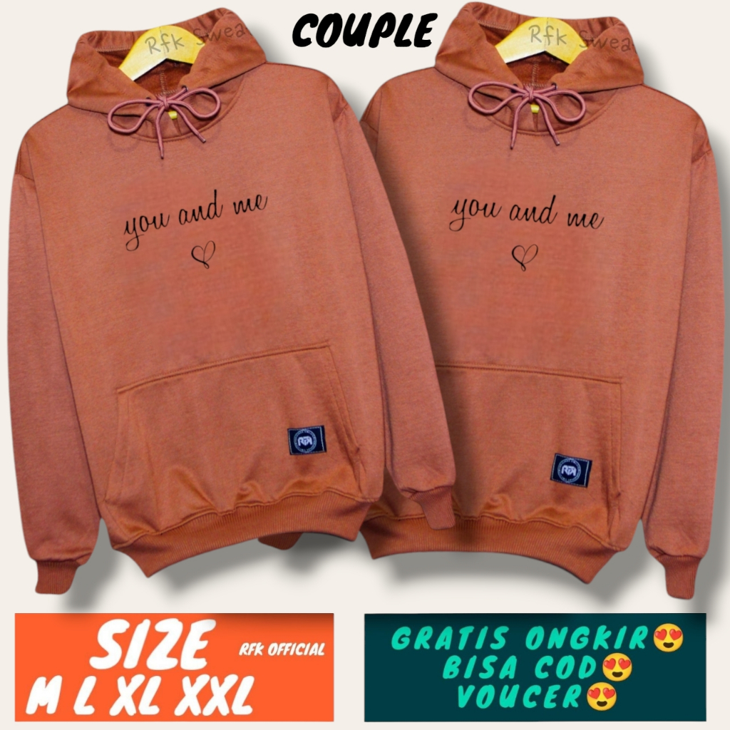 Jual Jaket couple YOU AND ME/ hoodie couple / switer couple pasangan 2 ...