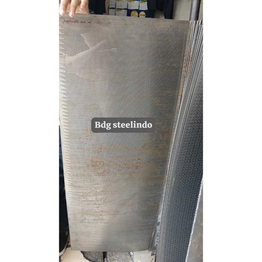 Jual Plat Lubang Bulat ONE WAY / Besi Perforated Metal Lobang 1x2m ...