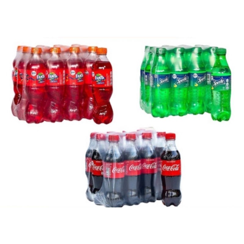 Jual Coca cola/ Fanta/ Sprite 390 ml / Pack isi 12 botol | Shopee Indonesia