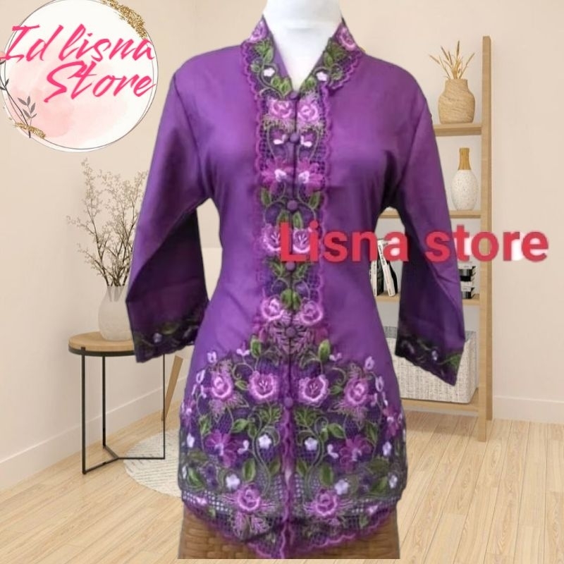Jual kebaya encim Bordir Motip Bunga Kebaya Adat Kebaya Modern | Shopee ...