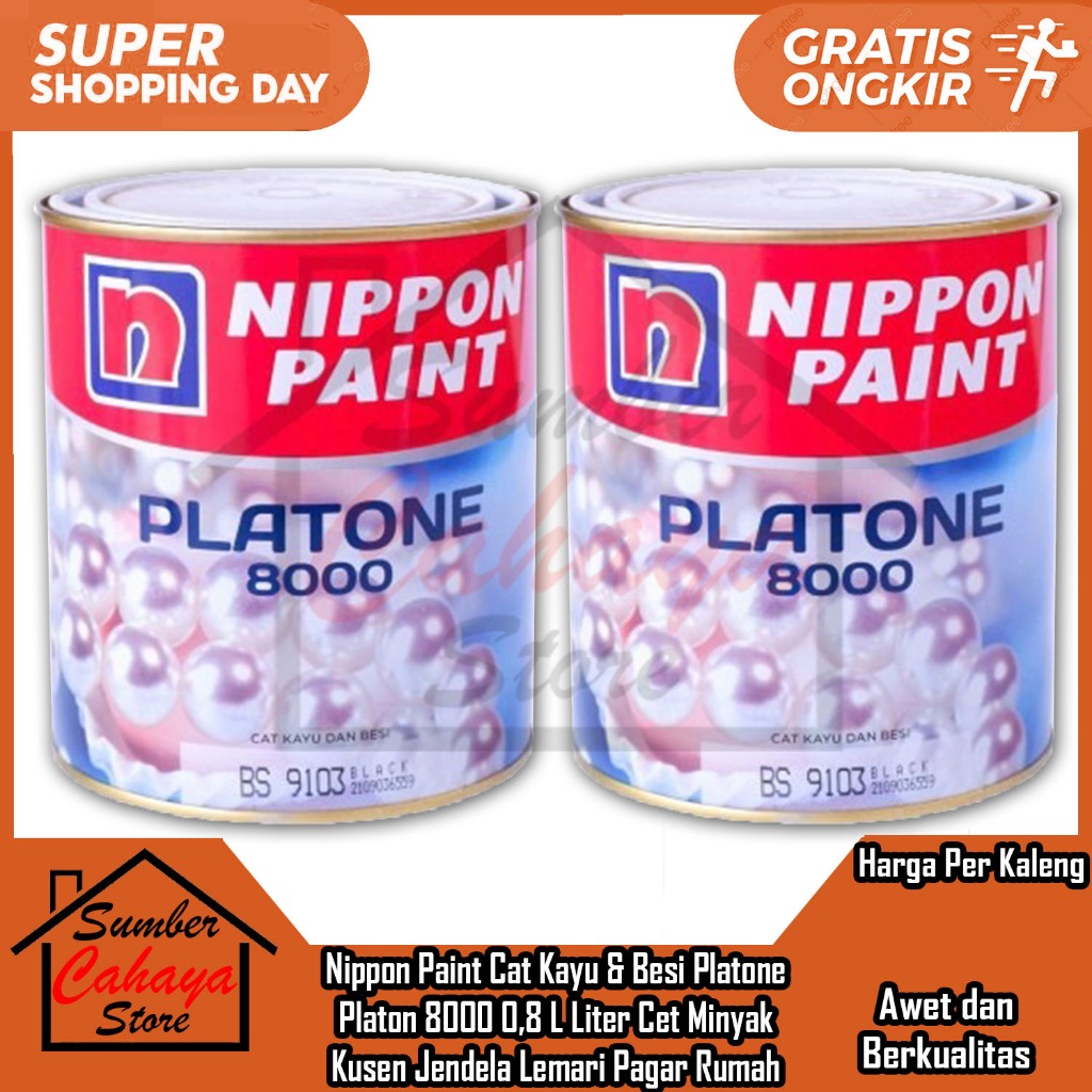 Jual Cat Kayu Dan Besi Nippon Paint Plantone Planton Platone 8000 Ukuran 0,85 Liter 0,85L Cet ...