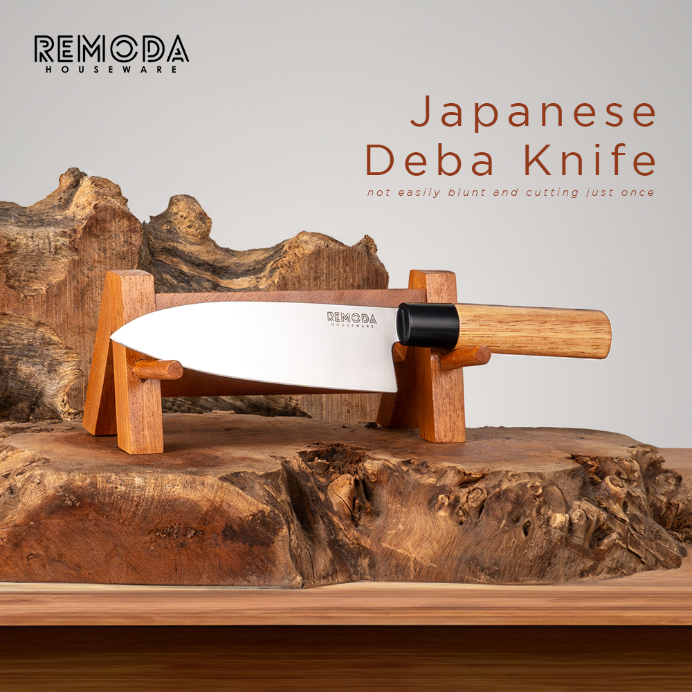 Jual Remoda Pisau Dapur Pisau Jepang Model Deba 7" Stainless Steel ...
