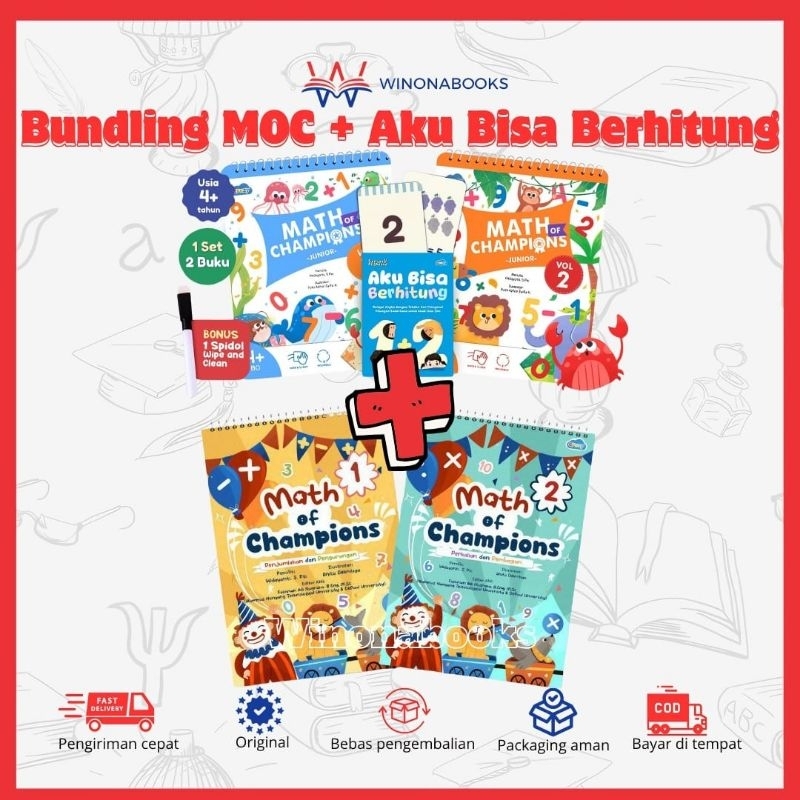 Jual Math of Champion Junior versi sederhana anak usia 4+ tahun metode ...