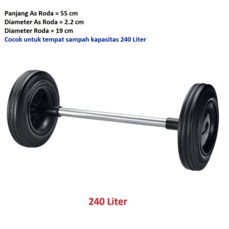 Jual Roda + as roda tempat sampah ukuran 240 liter | Shopee Indonesia