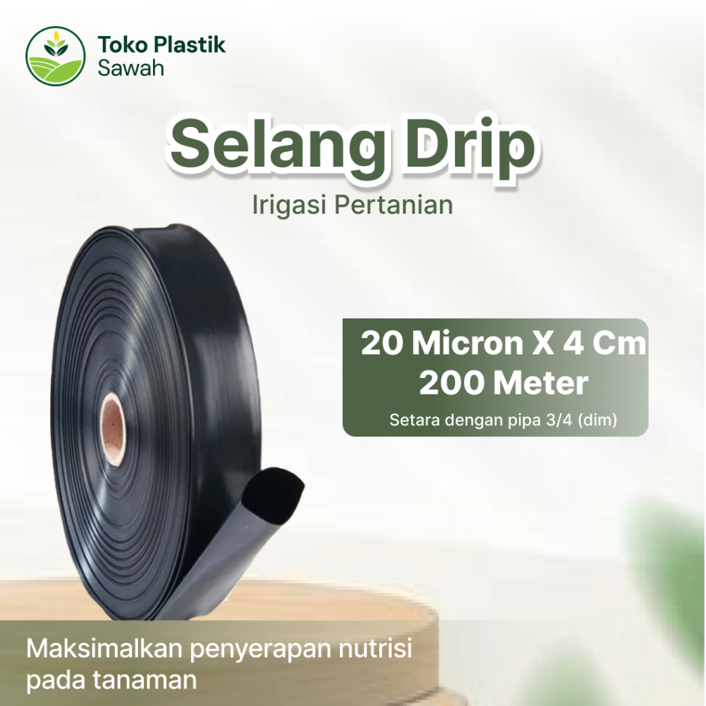 Jual Selang Drip / Selang Irigasi Pertanian 20 mikron 4cm 200 meter - Pipa 3/4 inch | Shopee ...