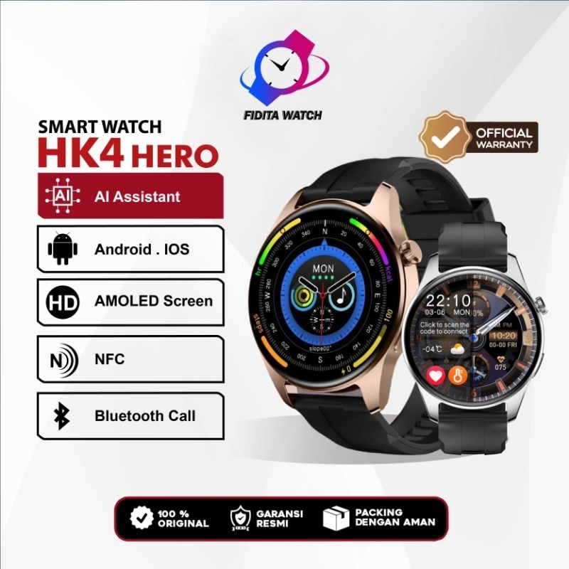 Jual HK 4 Hero Smartwatch Amoled always ON | Shopee Indonesia