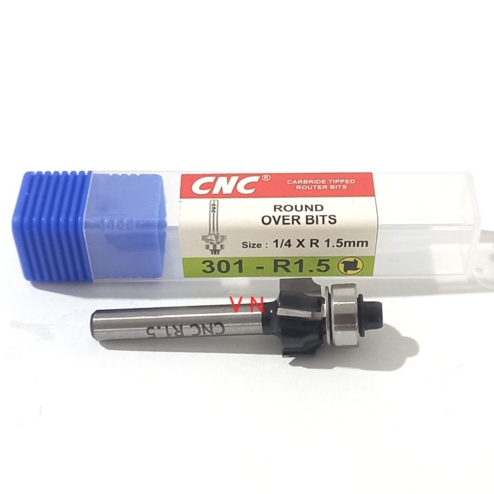 Jual Mata Router/Profil Edging R 1.5mm 4 Mata Pisau /Round Over Bit CNC ...