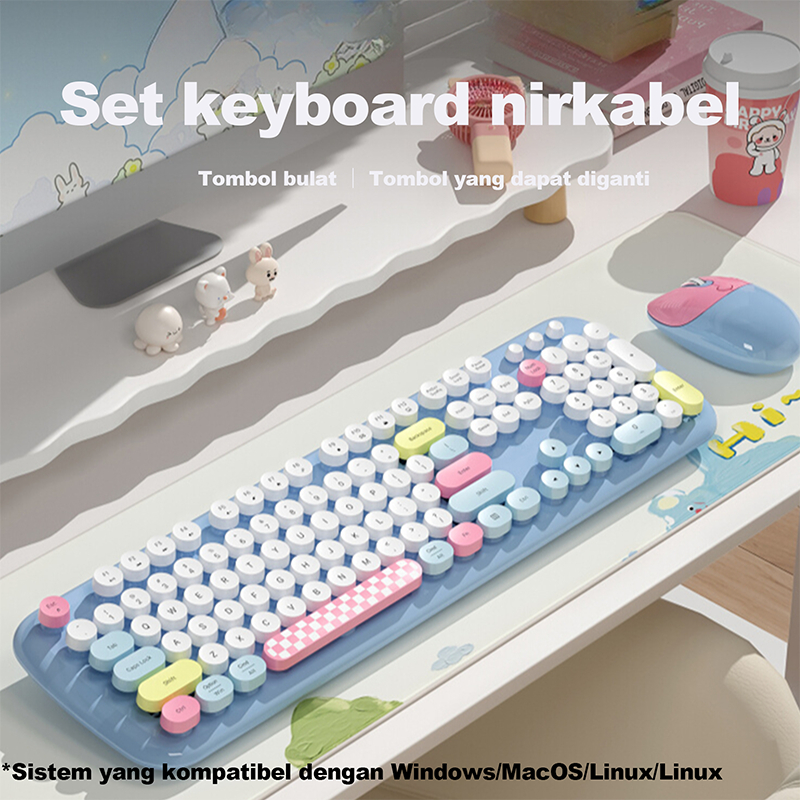 Jual Keyboard Mouse Wireless 2 in 1 |2.4G Keyboard Gaming Mouse Set ...