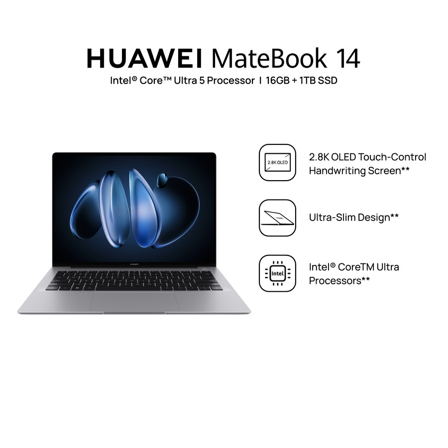 Jual Huawei Laptop Matebook 14 Touch Intel Ultra 5 125H 16GB|1TB Intel ...