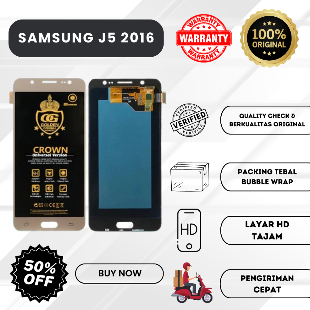 Jual LCD SAMSUNG J5 2016 / J510 TOUCHSCREEN FULLSET COMPLETE ORIGINAL ...