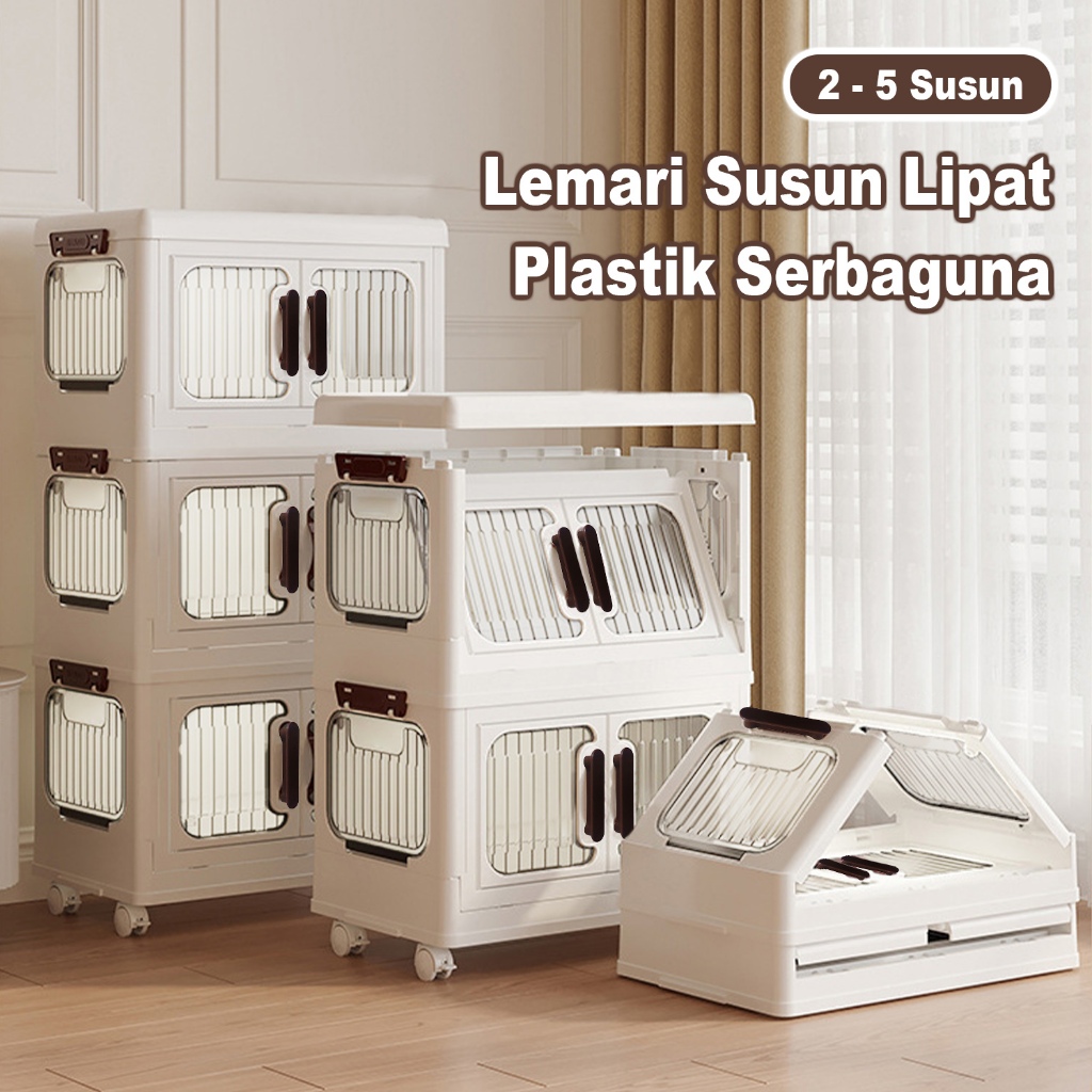 Jual BARITOINDO Lemari Susun Roda Pakaian Anak Plastik Tebal Anti Jamur Anti Rayap - H02/H03/H04 ...