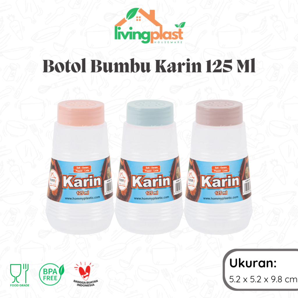 Jual Botol Lada Karin 125 Ml / Botol Bumbu Mini / Tempat Bumbu Dapur ...