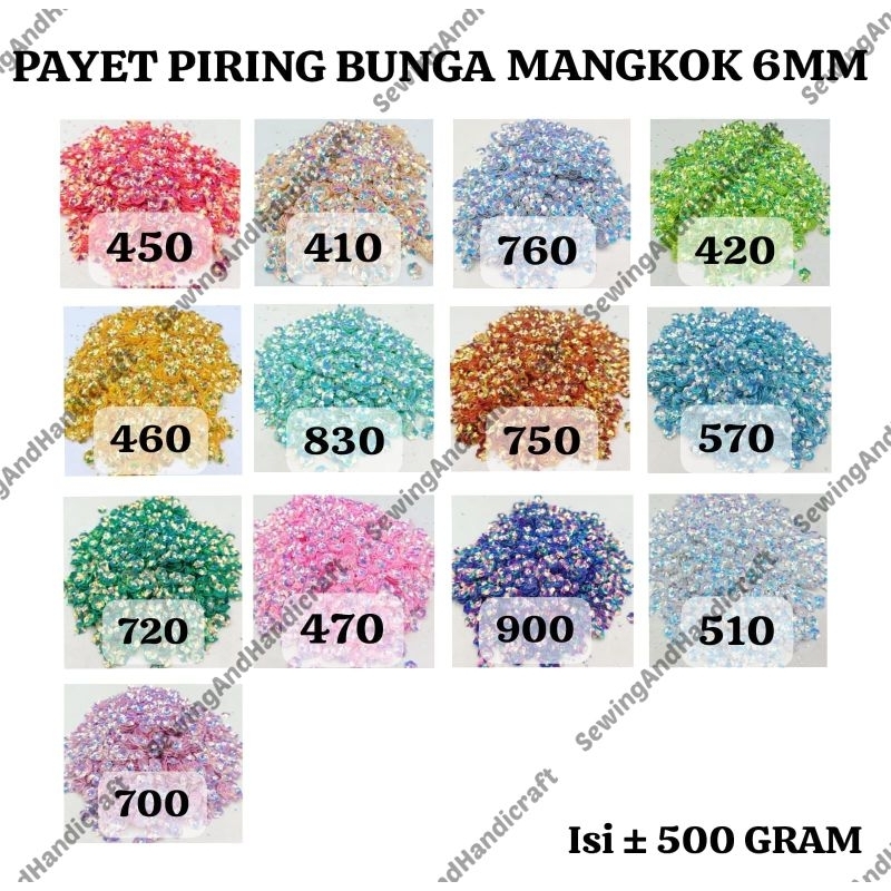 Jual Payet Piring Pelangi/Manik/Ramboci Bunga Mangkok Kualitas Premium ...