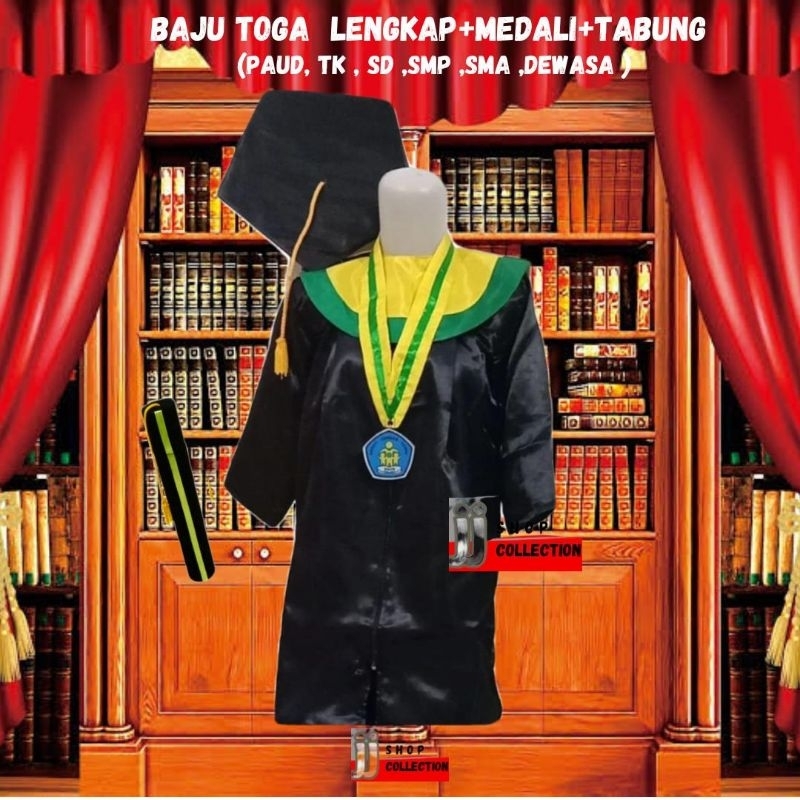 Jual Baju Toga Lengkap+Medali+Tabung (PAUD, TK, SD, SMA, Dewasa ...