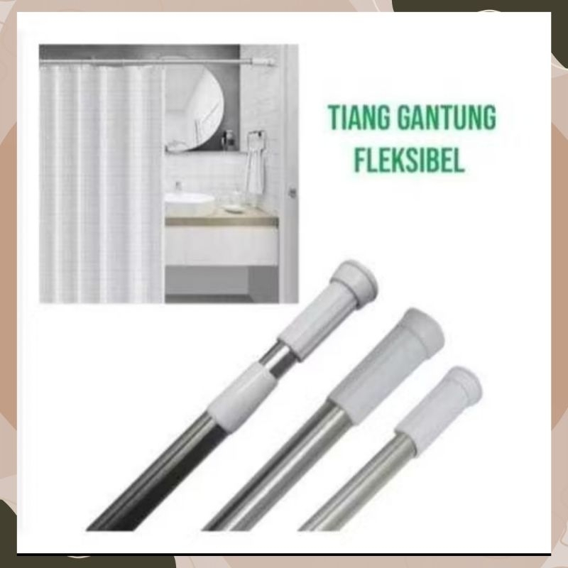 Jual Tiang Fleksibel Tiang Gorden Tiang Jemuran Stainless Penyangga Multifungsi | Shopee Indonesia