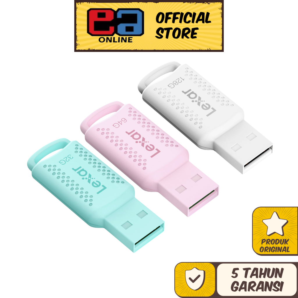 Jual Lexar Flashdisk JumpDrive V400 USB 3.0 Flash Drive - 32GB/64GB/128GB | Shopee Indonesia