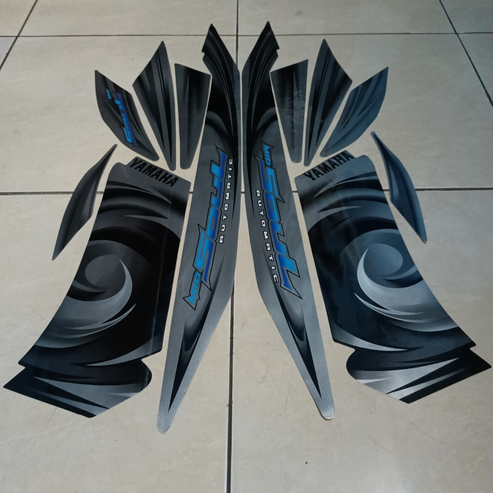 Jual stiker striping yamaha mio soul 2007 abu silver lis body standar ...