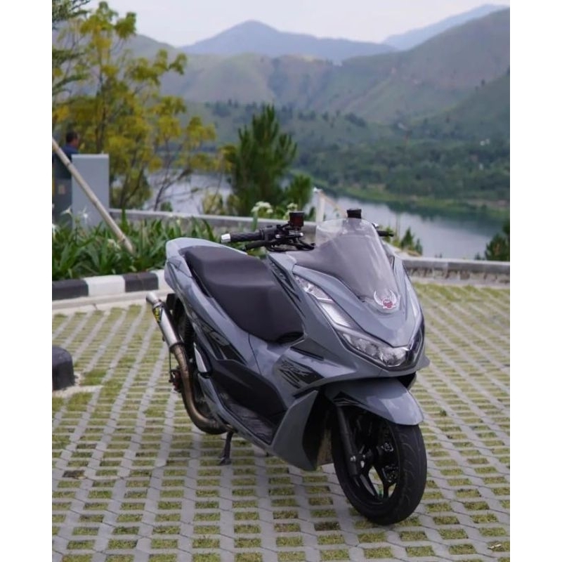 Jual WINSHIELD VARIASI VISOR AKLIRIK PCX 160 MODEL STANDAR TEBAL 3 MILI ...