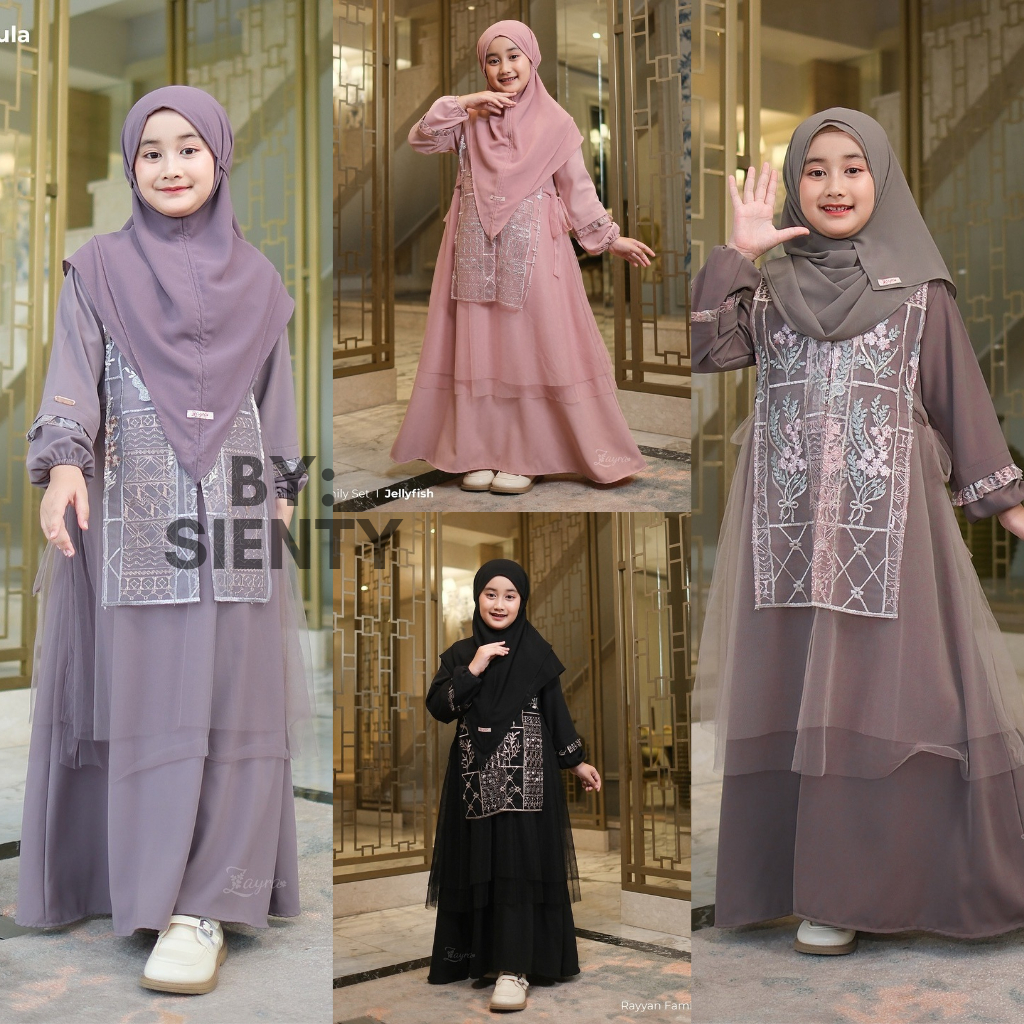 Jual SIENTY | GAMIS MUSLIM ANAK 7-14 TAHUN UKURAN M L XL RAYYAN DRESS ...