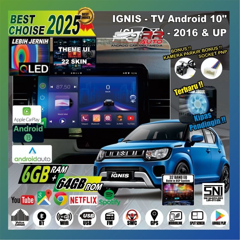 Jual Suzuki Ignis | RAM 6+64gb ROM,Head Unit Android OS13,QLED,Wifi,BT ...