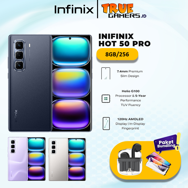 Jual Infinix Hot 50 Pro ( 8/256GB ) | Up To 16GB Extended RAM | MediaTek Helio G100 | 6.78 ...