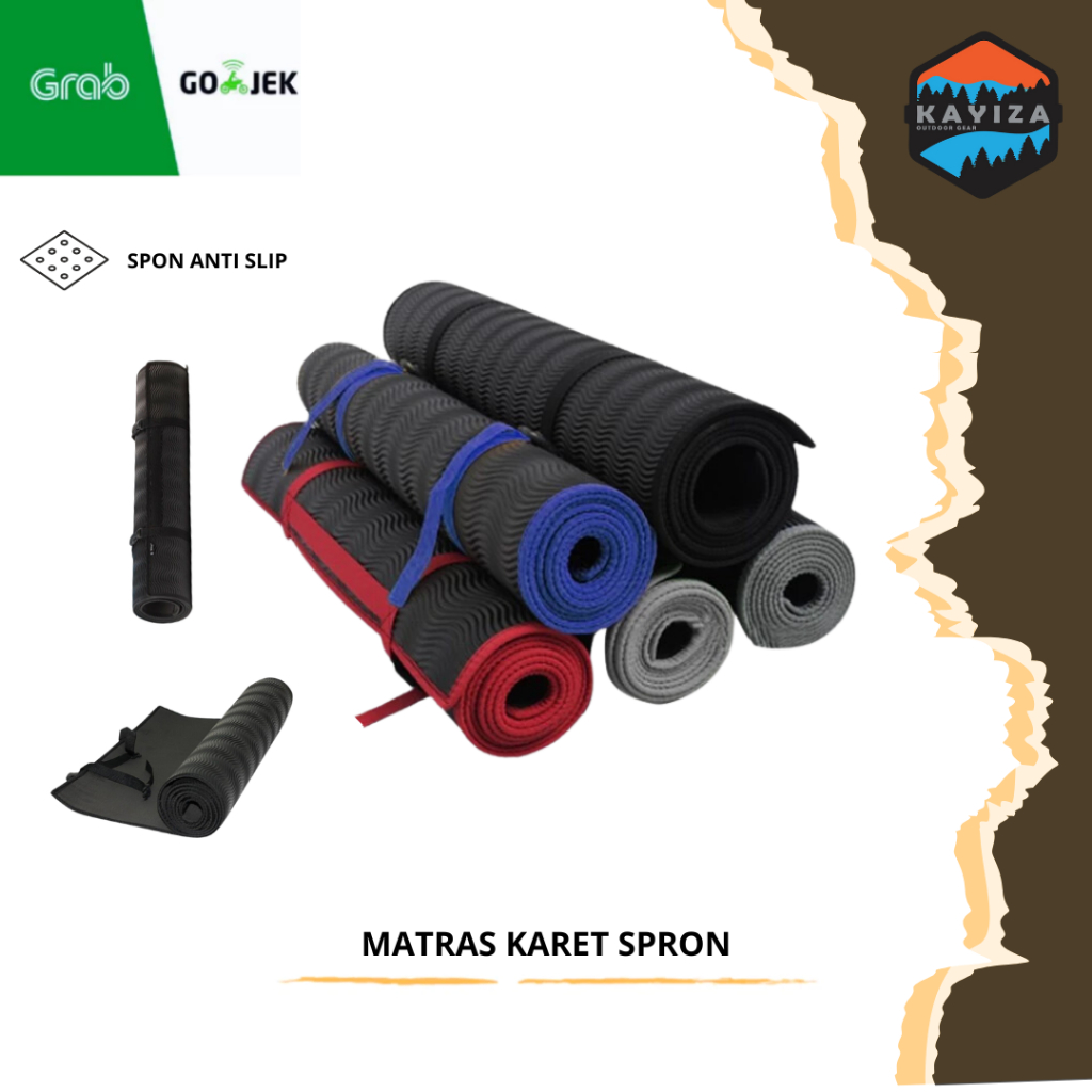 Jual Matras Karet Gulung Olahraga Outdoor Camping Senam Yoga Anti Slip ...