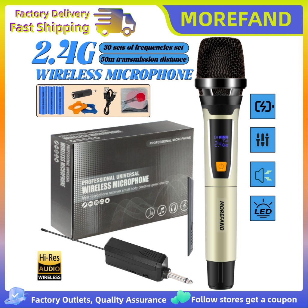Jual Mikrofon Mic Wireless UHF Double Digital Wireless Mic Microphone ...