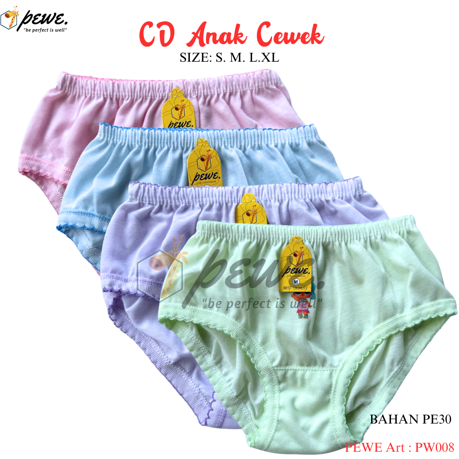 Jual 12 & 6 Pcs Celana Dalam Anak Cewek Perempuan 4-5 tahun / Sempak ...