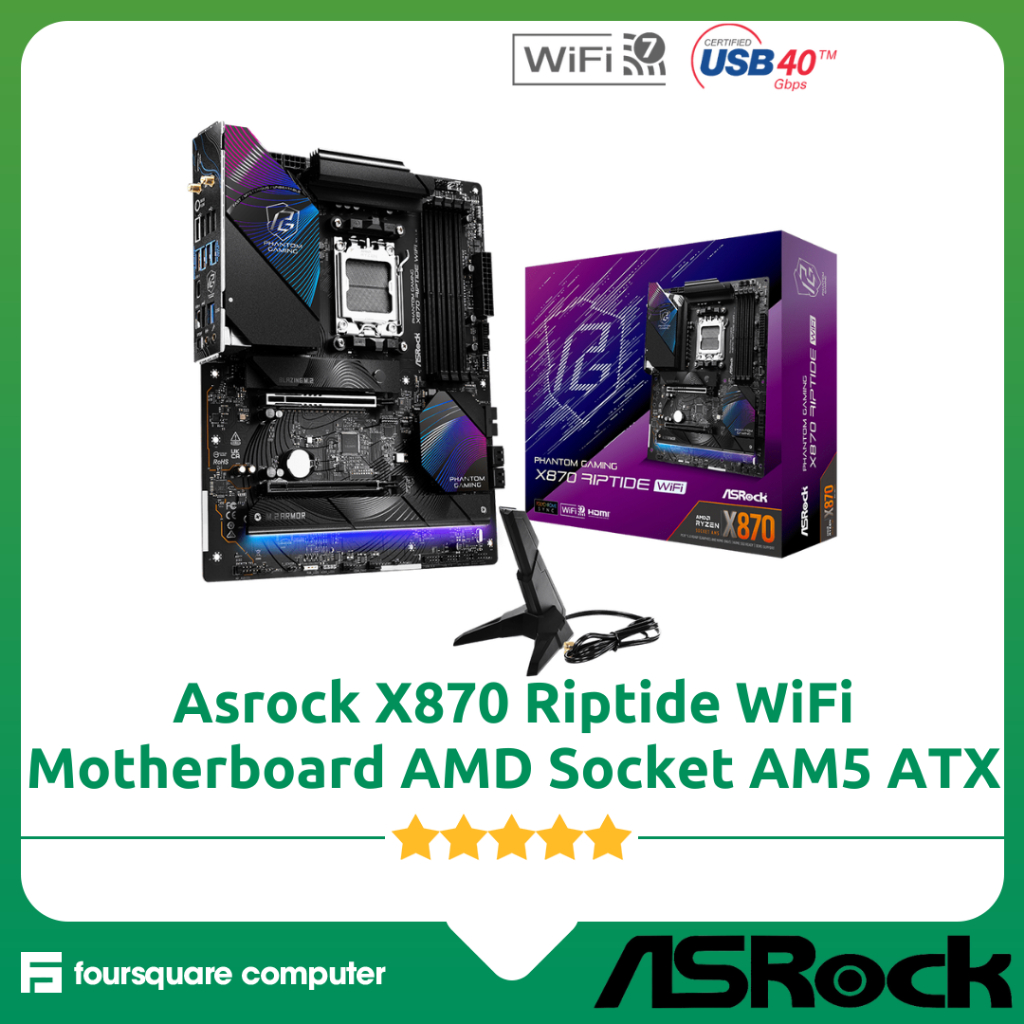 Jual Asrock X870 Riptide WiFi Motherboard AMD Socket AM5 ATX Resmi ...