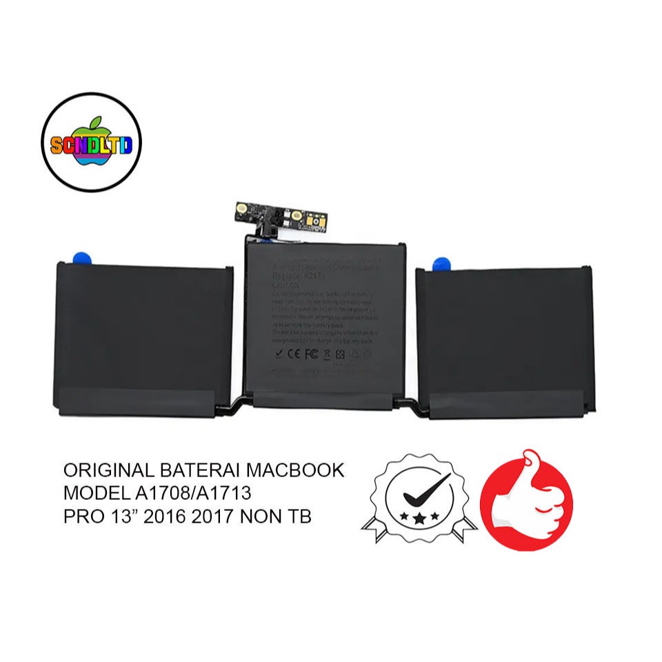 Jual Battery Baterai Original Macbook Pro 13" A1708 / A1713 Tahun 2016 ...