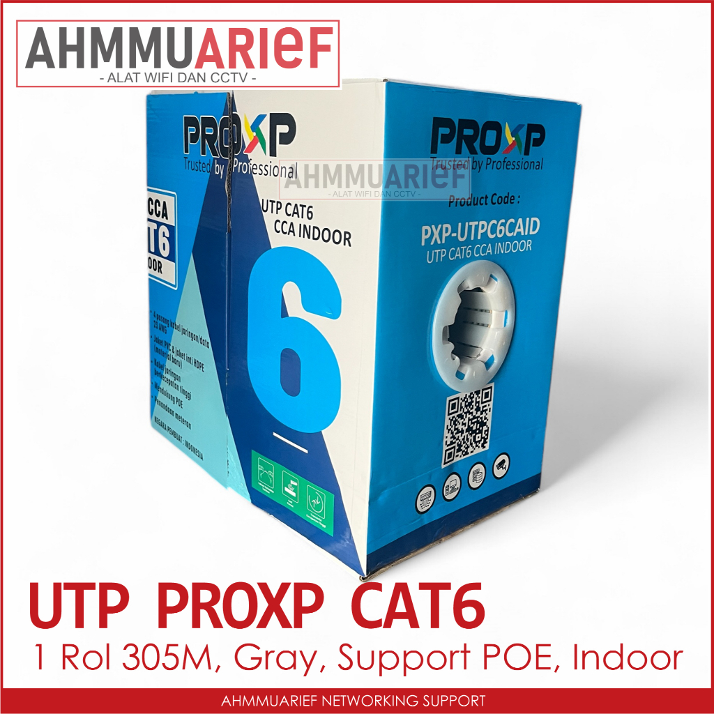 Jual KABEL JARINGAN LAN UTP CAT6 CAT 6 PROXP NETWORK CABLE CCA BY ...
