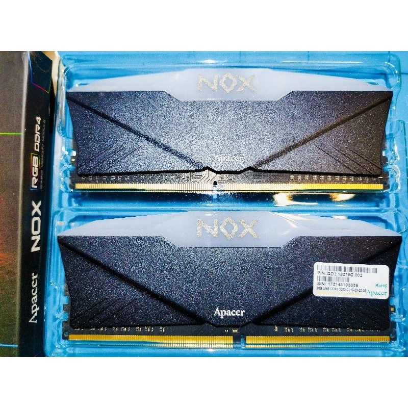 Jual RAM DDR4 APACER NOX RGB 2 X 8GB 16GB LIKE NEW 3200Mhz (Oc 3600Mhz) | Shopee Indonesia