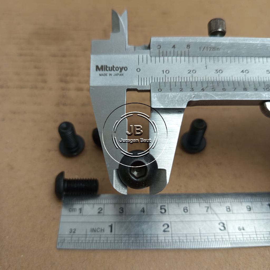Jual BAUT L BUTTON M8X16 M8X15 BAJA PANJANG 1,5CM 1,6CM DRAT 12 M8 X 16 ...