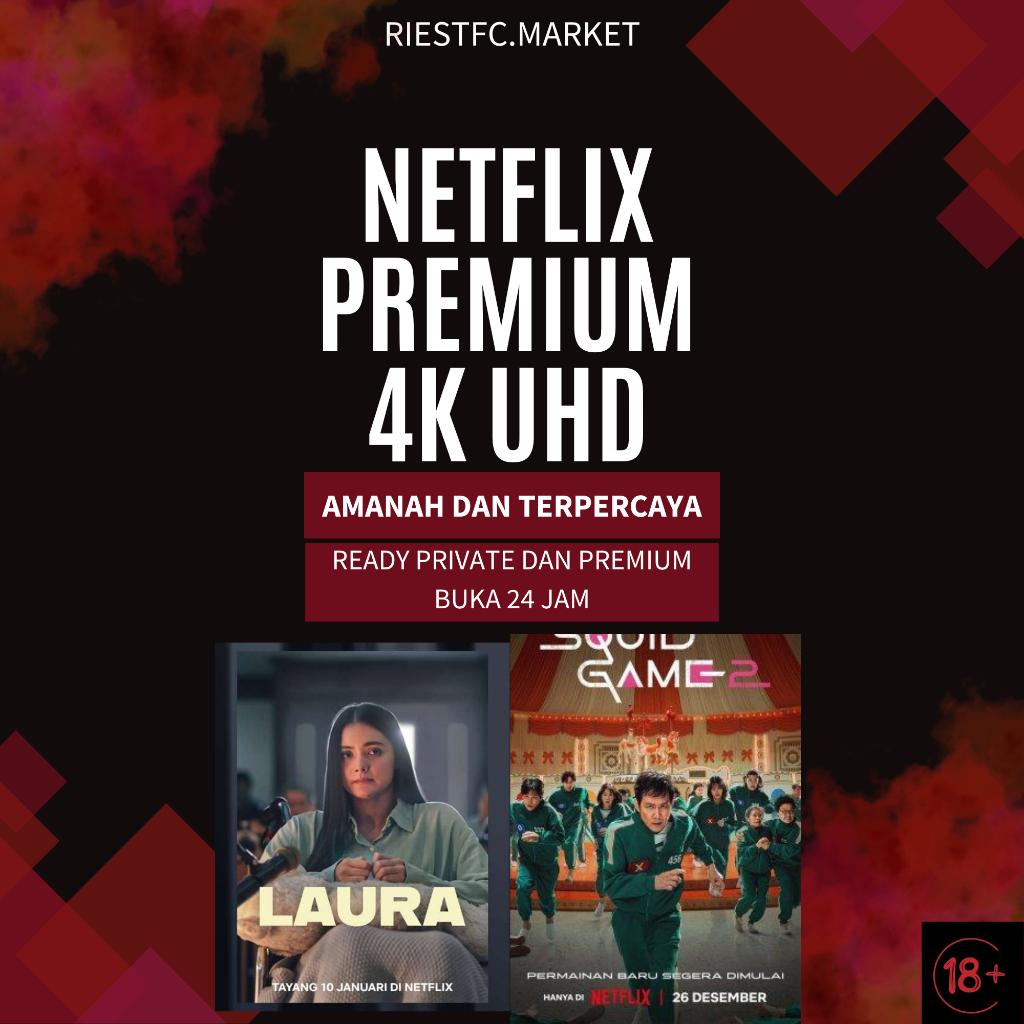 Jual NETFLIX SHAREING PREMIUM 1 BULAN ANTI SCREEN LIMIT ULTRA HD 4K UHD RESMI INDO NO TIPU-TIPU ...