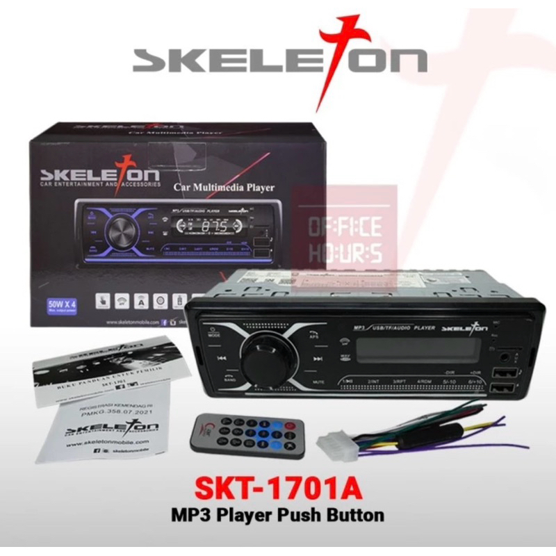 Jual Single Din MP3 Radio Bluetooth Tape Mobil USB Head Unit Skeleton ...