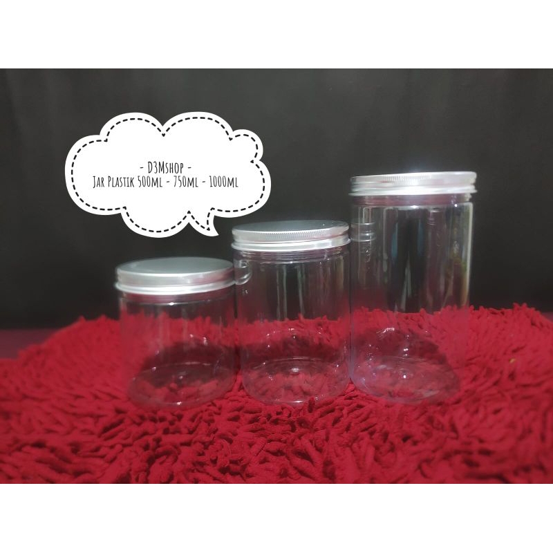 Jual Jar Plastik 500ml - 750ml - 1000ml & 1300ml Tutup Stainless ...