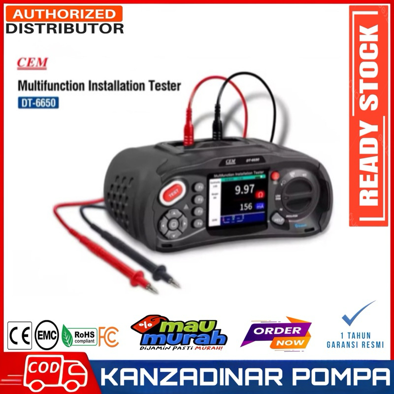 Jual CEM DT-6650 Multifunction Installation Tester with insulation ...